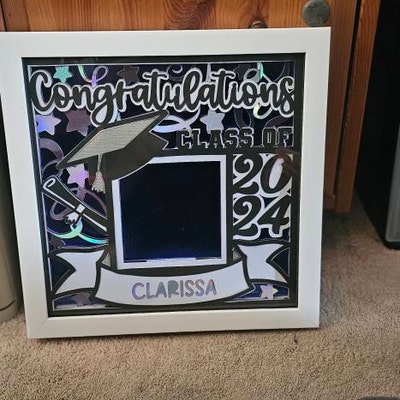 Graduation Shadow Box Svg, Personalized Graduation Svg, Class of 2024 ...