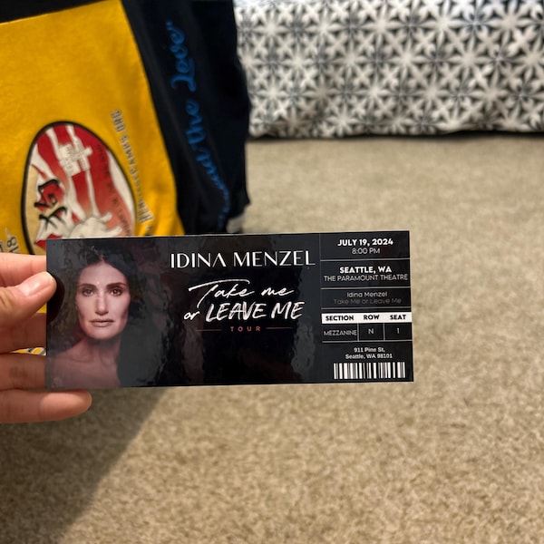 Physical Horizontal Ticket Custom Personalized Laminated Concert Ticket ...