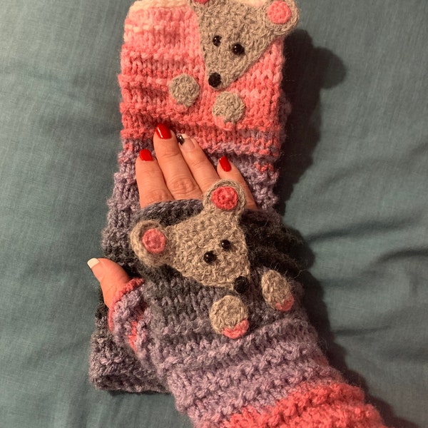 Handmade Gloves, Gloves, Gloves for Women, Gray Gloves, Wool Gloves ...