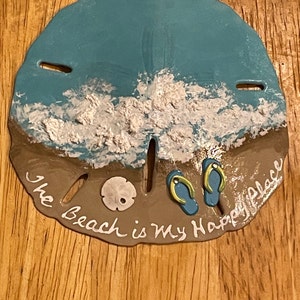 Sea Turtle, Honu, Hand Painted Sand Dollar Ornament, Beach Ornament ...