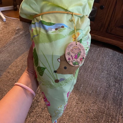 A4 Size Fabric Document Bag Free Shipping Office Envelope Blue Fish ...