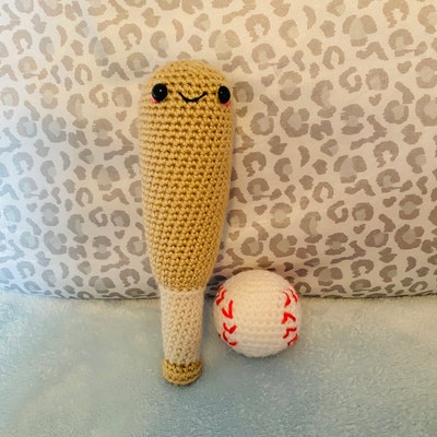Baseball & Bat Crochet PATTERN ONLY Pdf DOWNLOAD Amigurumi Crochet ...