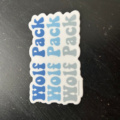 Triple Retro Wolf Pack Sticker - Etsy