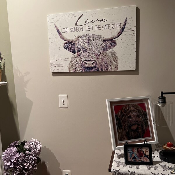 Farmhouse Wall Decor | Cow Sign | Farmhouse Sign | Cow Decor ...