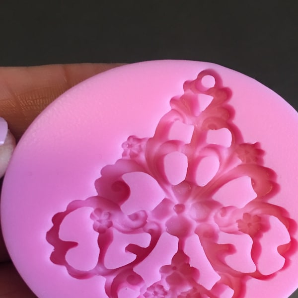 Large Flower Filigree Mold Victorian Mould Resin Mold Earrings 59mm ...