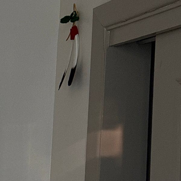 Native American Hair Tie Regalia Hand Painted Replicated Immature Bald ...