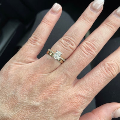 14k Solid Rose Gold Domed Wedding Band DOME MATTE - Etsy