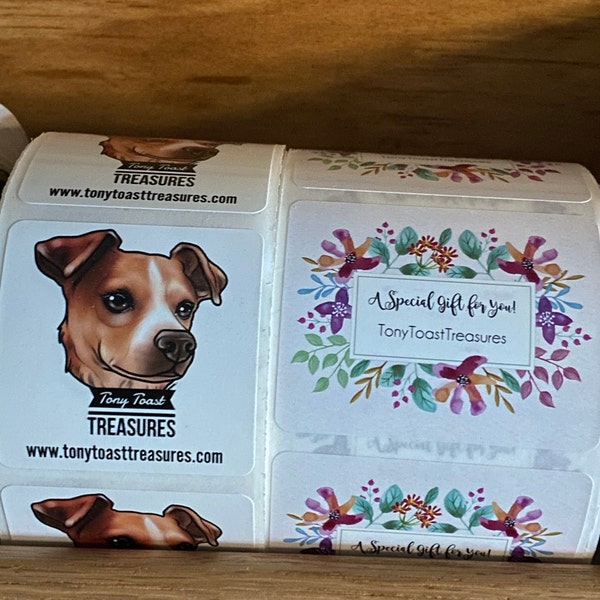 Custom Floral Rectangle Stickers, Product Labels - Etsy