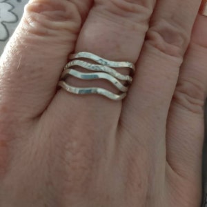 Set of 4 Silver Stack Rings - Etsy UK