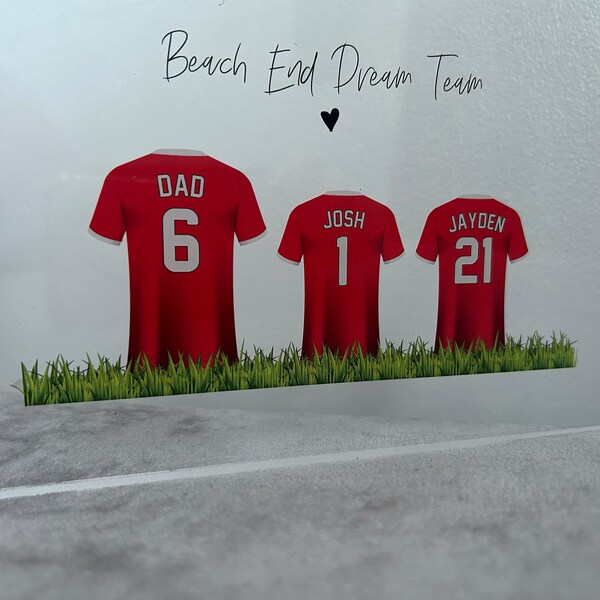 Fathers Day Football Shirt Family Print, Personalised Gift for Dad ...