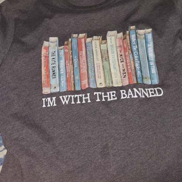 I'm With the Banned, Banned Books Shirt, Banned Books Sweatshirt ...
