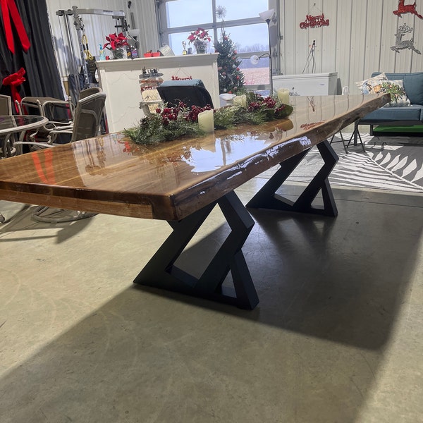 Steel Table Legs Unique Modern Shape for Rustic or Industrial Home Deco ...