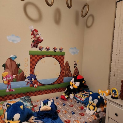 Sonic the Hedgehog Wall Decal Knuckles Wallpaper Amy Rose Wall Art for ...