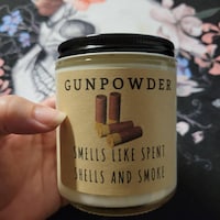 Gunpowder Soy Candle, Handmade Soy Candle, Gag Gift Candle, Gun Lovers ...