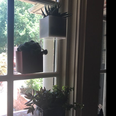 Window Planter Suction Cup 3 Inch Cube Style Planter That Attaches to ...