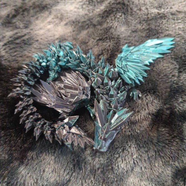 3D Printed Dragon Keychain Articulated Baby Gemstone Dragon - Etsy