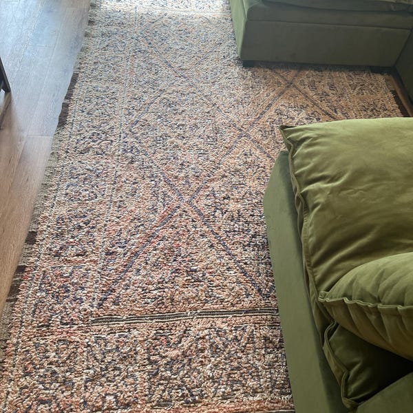 Moroccan Rug, Custom Green Beni Ourain Rug, Berber Carpet, Genuine Wool ...