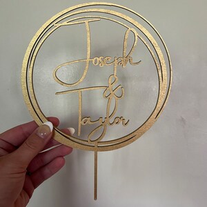Couple Names Wedding Cake Topper . Custom Cake Toppers for - Etsy
