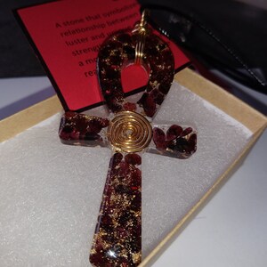 Purple/gold Ankh Earrings | Etsy