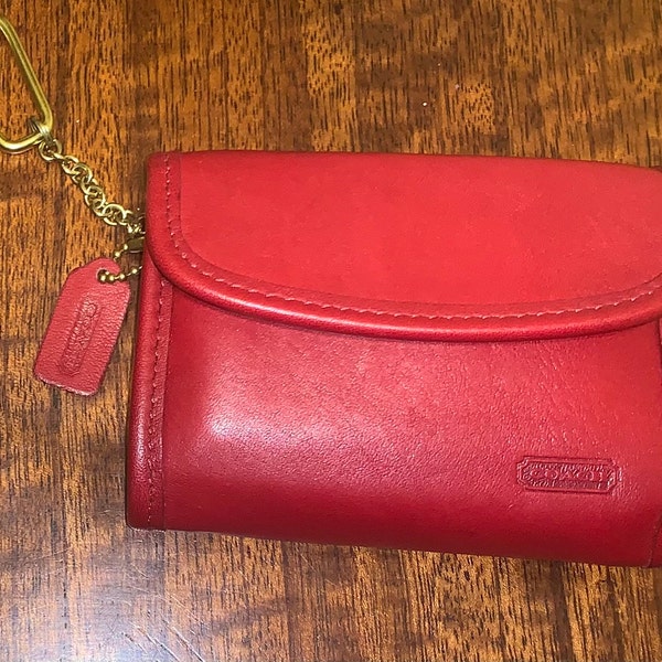 Vintage Coach Rambler Legacy Red Gold Leather Cross Body Bag #9061 - Etsy
