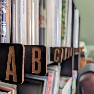 Book Shelf Dividers Eco Friendly Book Organizers Both Sides | Etsy