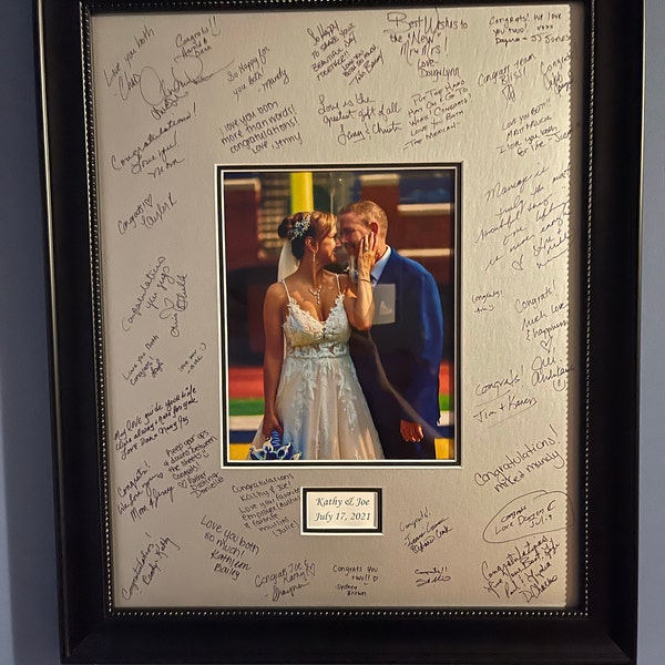 16x20 Signature Mat Kit WITH Frame. Silver, Gold, White and Black ...