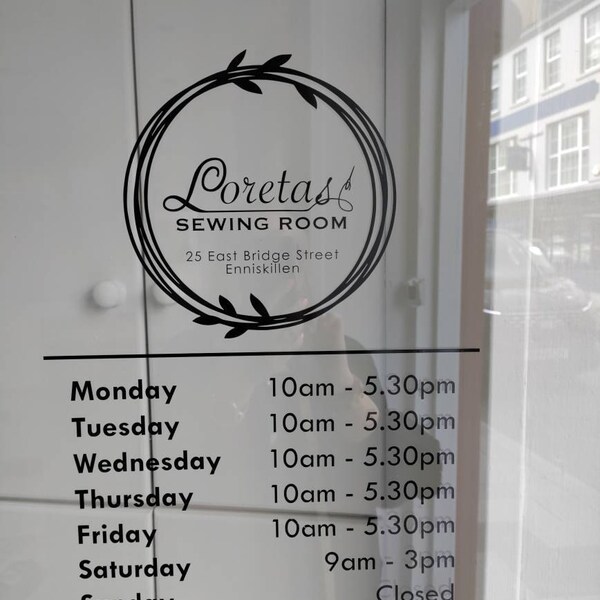 OPENING HOURS With QR Code and Custom Business Logo Shop Owner Sign for ...
