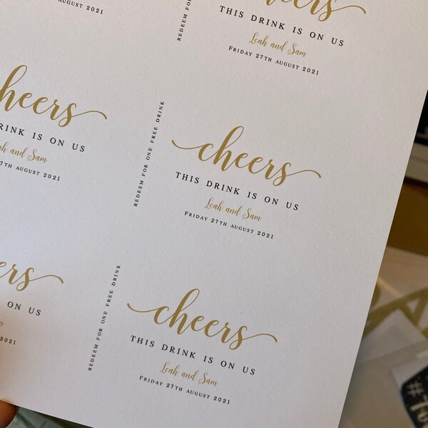 Drink Ticket Template Fully Editable Self-editing Drink Voucher ...