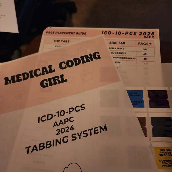 Tabbing System ICD 10 PCS 2024 Medical Coding Tabs Book Not Included - Etsy