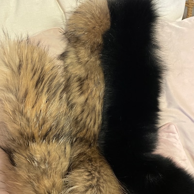 Light Brown Fox Fur Jacket With Rabbit Fur Details - Etsy