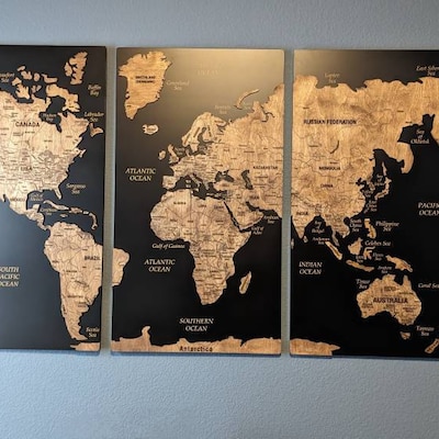 Wood Map of United States Large Wooden Wall Art US Map - Etsy