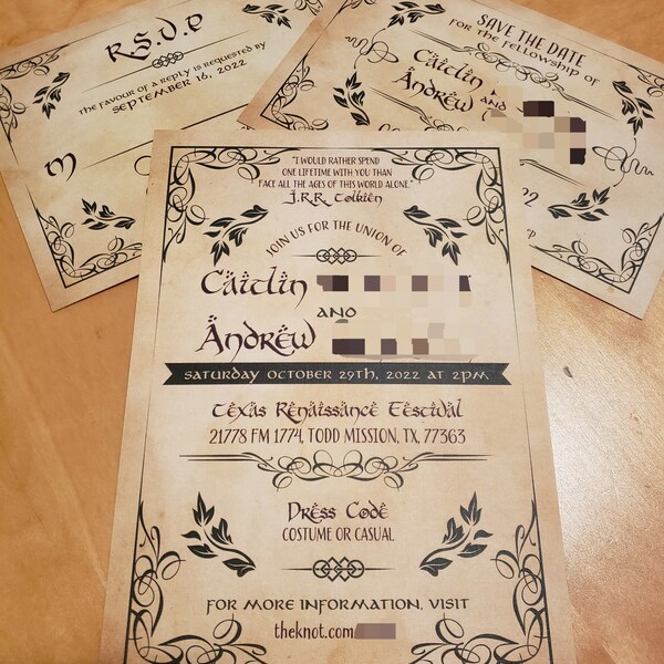 Fantasy Wedding Printable Invitation Suite, Woodland Printable ...