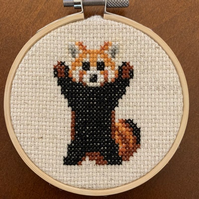 Red Panda Bundle Cross Stitch Pattern PDF Red Panda Embroidery PDF ...