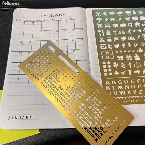 Bookmarks, Bullet Journal Bookmarks, Stainless Steel Decorative Stencil ...