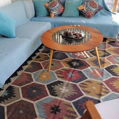 Wool Jute Kilim Area Runner Rugs Lobby Hallway Kitchen Outdoor Stair ...