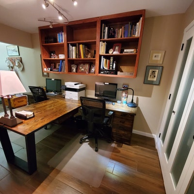 Double Desk, Rustic T-shaped, Couples Desk - Etsy