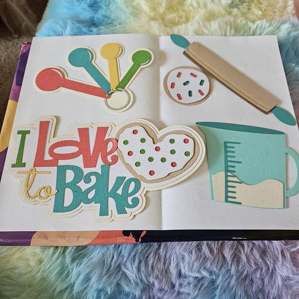 Spring Time - Hello Spring Title - Handmade Paper Piecing Scrapbook ...