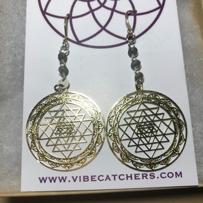 Snow Quartz Tube Torus Sacred Geometry Art, Crystal Mobile, Gold White ...