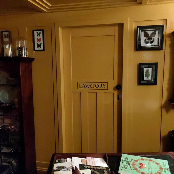 Lavatory Wall Decal Word Decal Lavatory Door Wall Sticker Door Decor ...