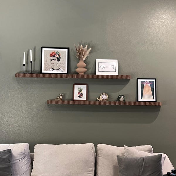 Custom Rounded Fluted Floating Shelf - Etsy