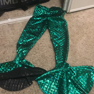 Mermaid Bell Bottoms Leggings Green Mermaid Tail Costume Girls Baby ...