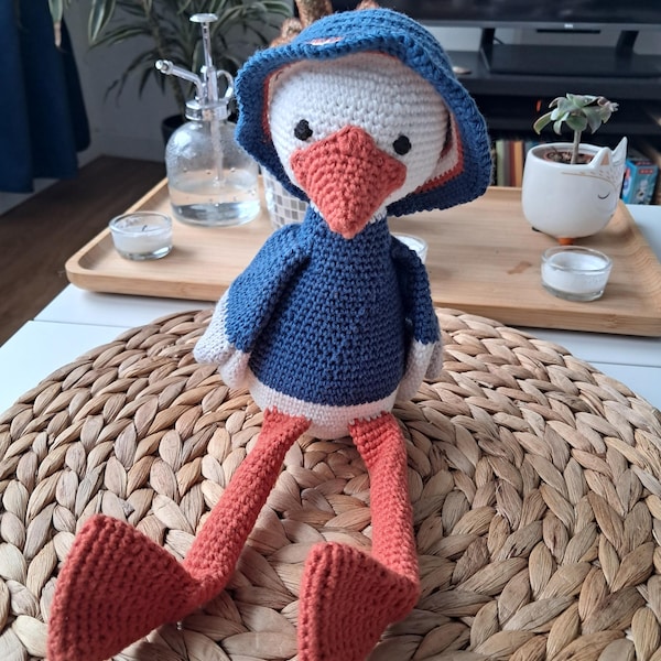 Easy Pattern Crochet Goose With Long Legs Goose Amigurumi PDF Crochet ...