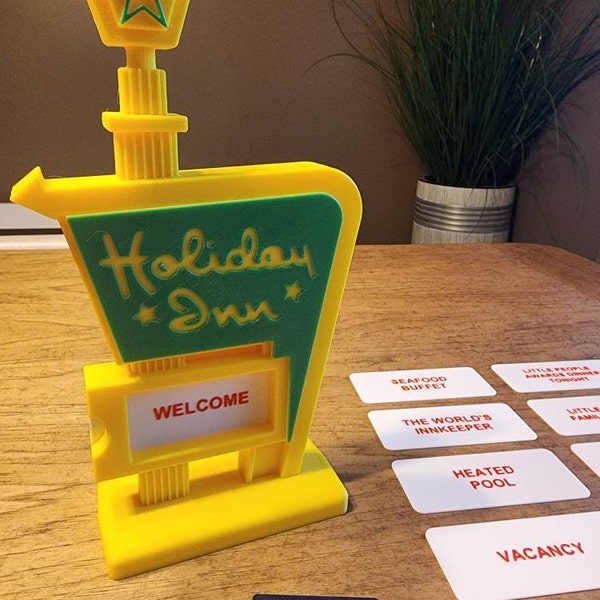3D Printed Replacement Sign and Inserts for Vintage Hotel Playset - Etsy
