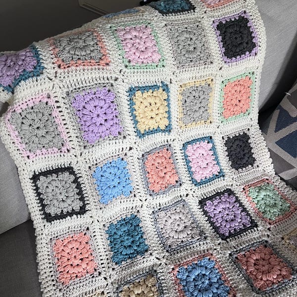 PATTERN | Astrid Granny Cowl Pattern | Crochet Granny Square Neck ...