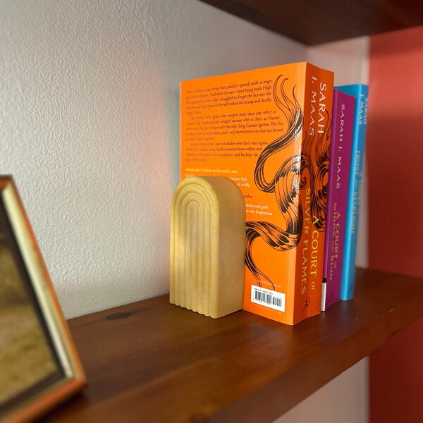 Concrete Bookend Set / Concrete Decorative Book Ends / Cement / Library ...