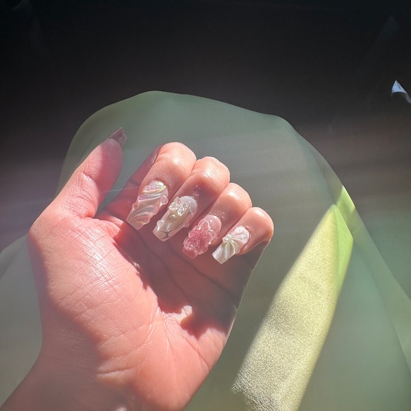 FAYE | Fairycore Aesthetic Press on Nails | Jade Aurora Nails | Lily ...