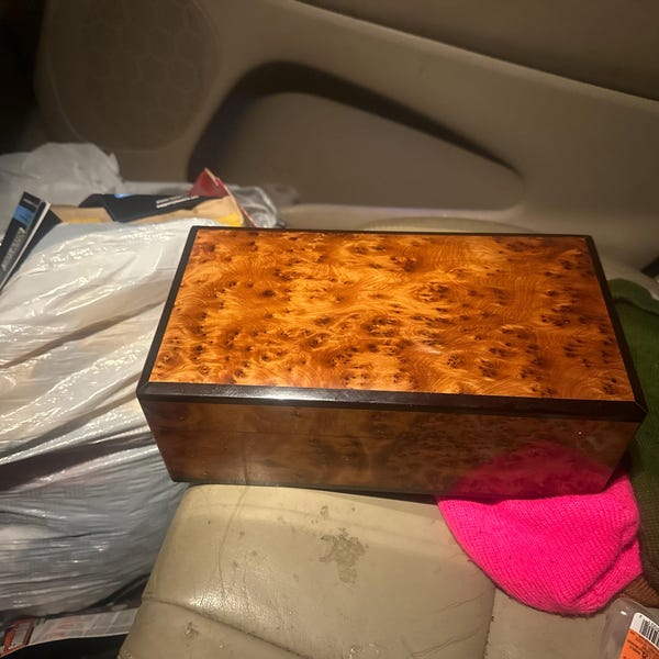 Jewelry Box Wood Burl , Handmade Small Jewelry Box 8x5in ,decorative ...