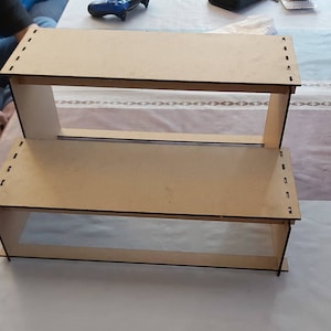 Two 4 Tier Mobile Display Shelf Stands, SVG Laser Cutting Display Stand ...