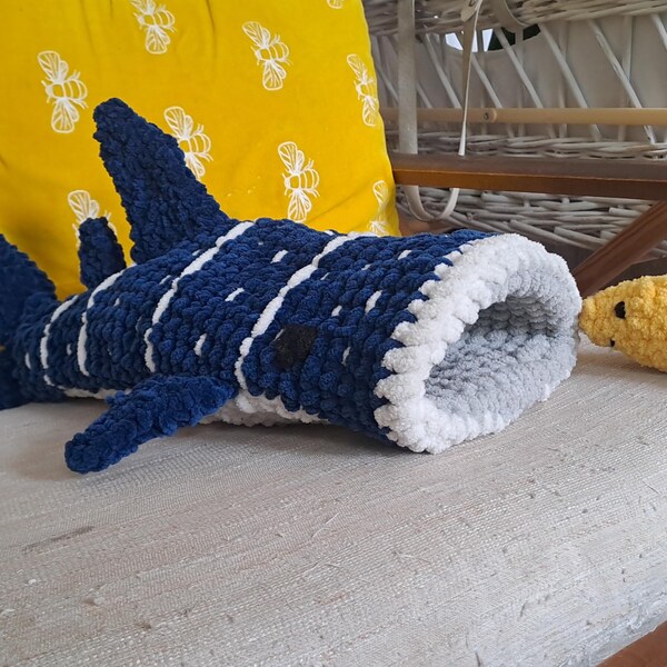 PATTERN: Plush Winslow the Whale Shark With Mouth Pocket and Mini Fish and Shrimp - Crochet ...