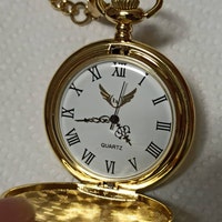 RAF Pocket Watch Full Hunter Silver Plated Royal Air Force Crest ...